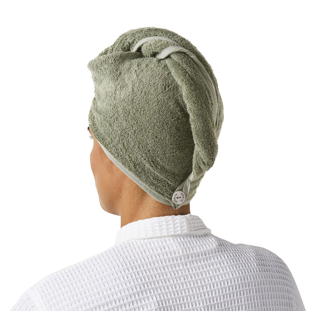 Navara Solid French Blue Bamboo Cotton Hair Towel Wrap | Adairs