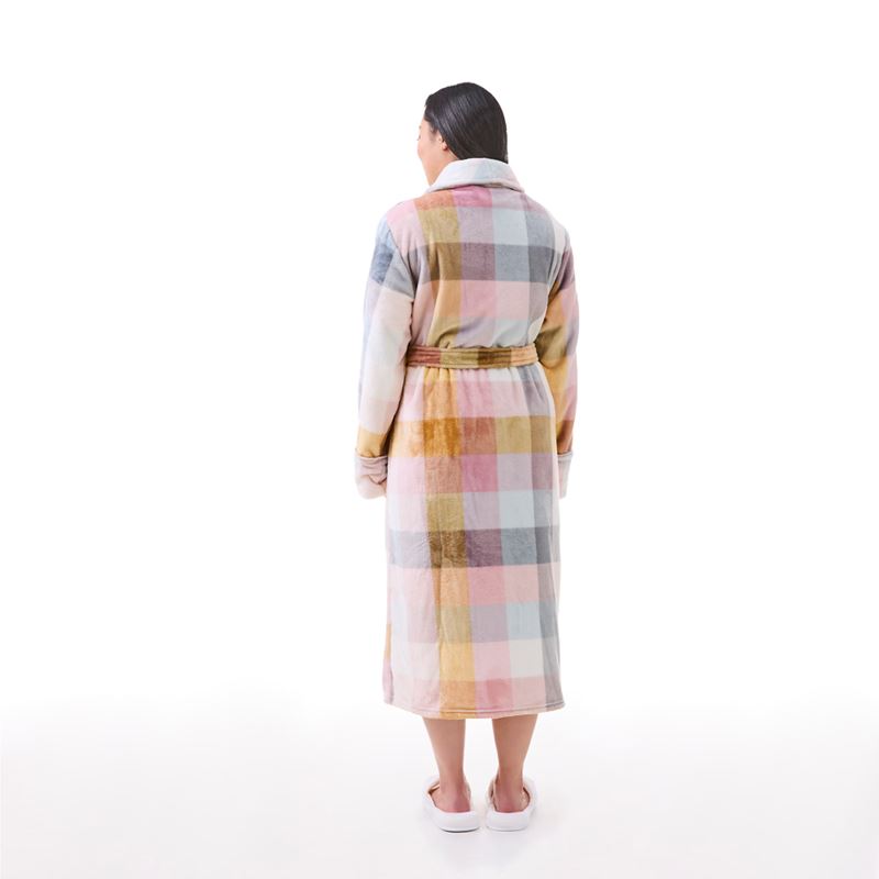 Printed Ultra Soft Multi Soulful Check Robe | Adairs Printed Ultra Soft Multi Soulful Check Robe | Adairs