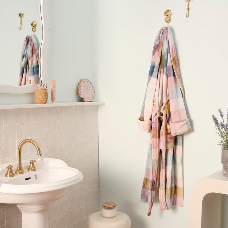 Printed Ultra Soft Multi Soulful Check Robe | Adairs Printed Ultra Soft Multi Soulful Check Robe | Adairs