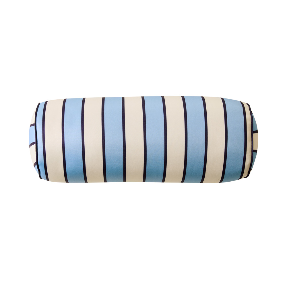 Blues Stripe Cylinder Beach Pillow | Adairs