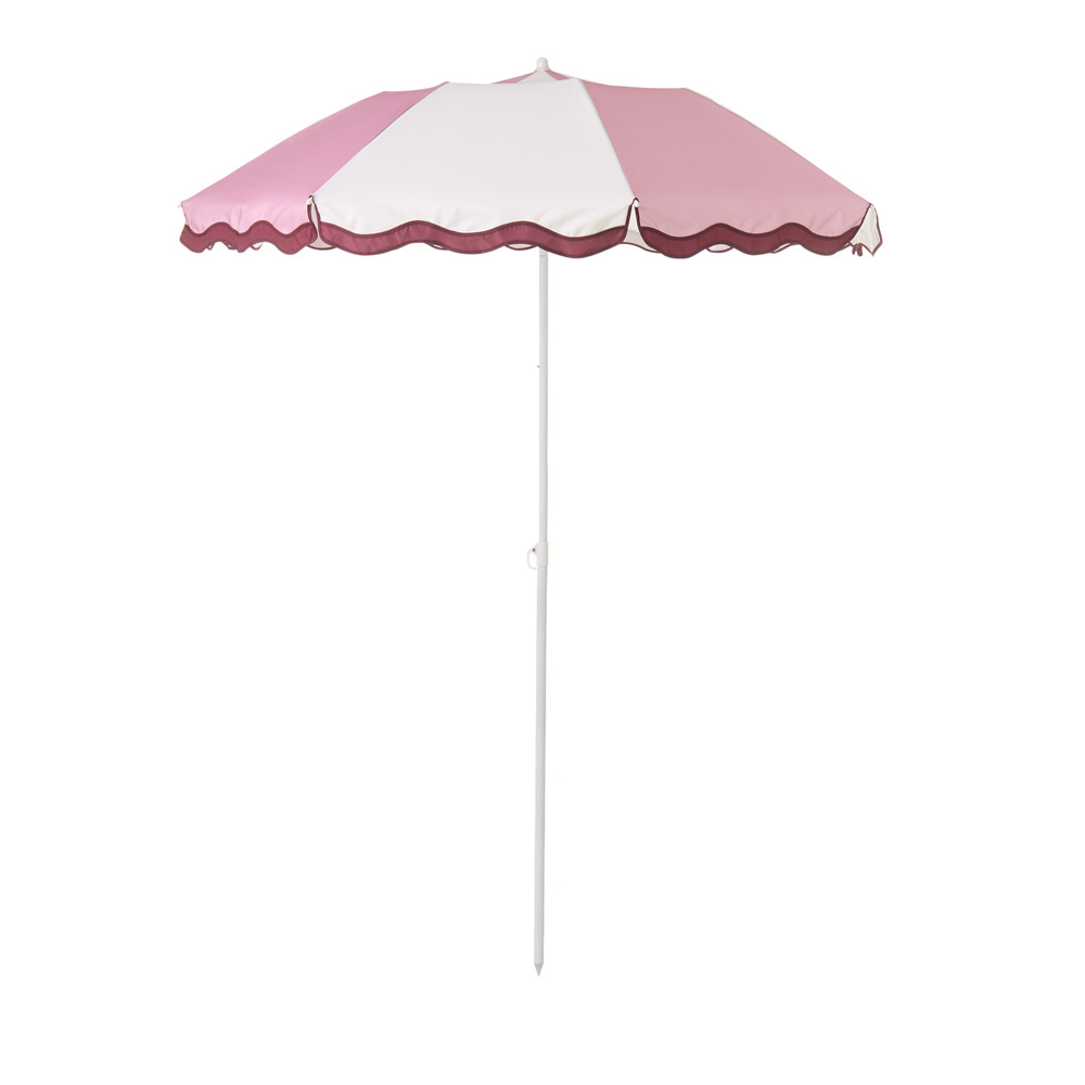 Pink & Natural Beach Umbrella | Adairs