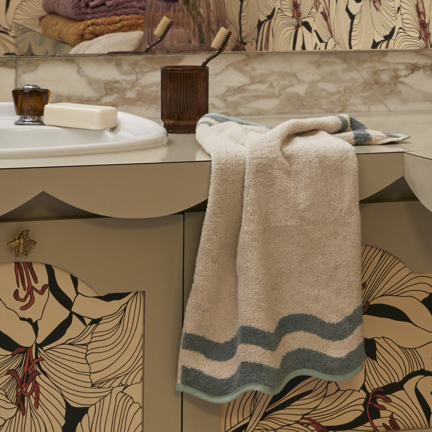 Harriet Seafoam Scallop Towel Range | Adairs