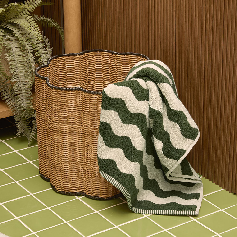 Wave Spinach Towel Range | Adairs