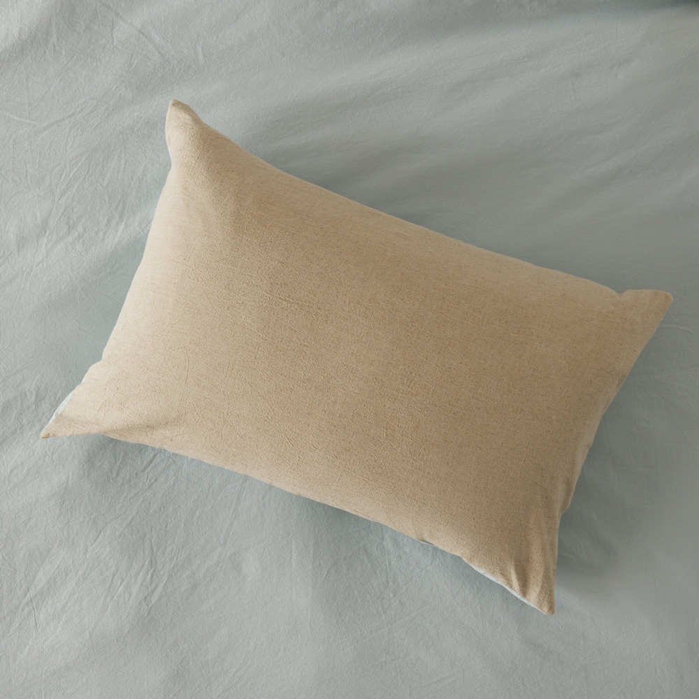 Olsen Linen Cotton Natural & Aquamarine Quilt Cover Set | Adairs