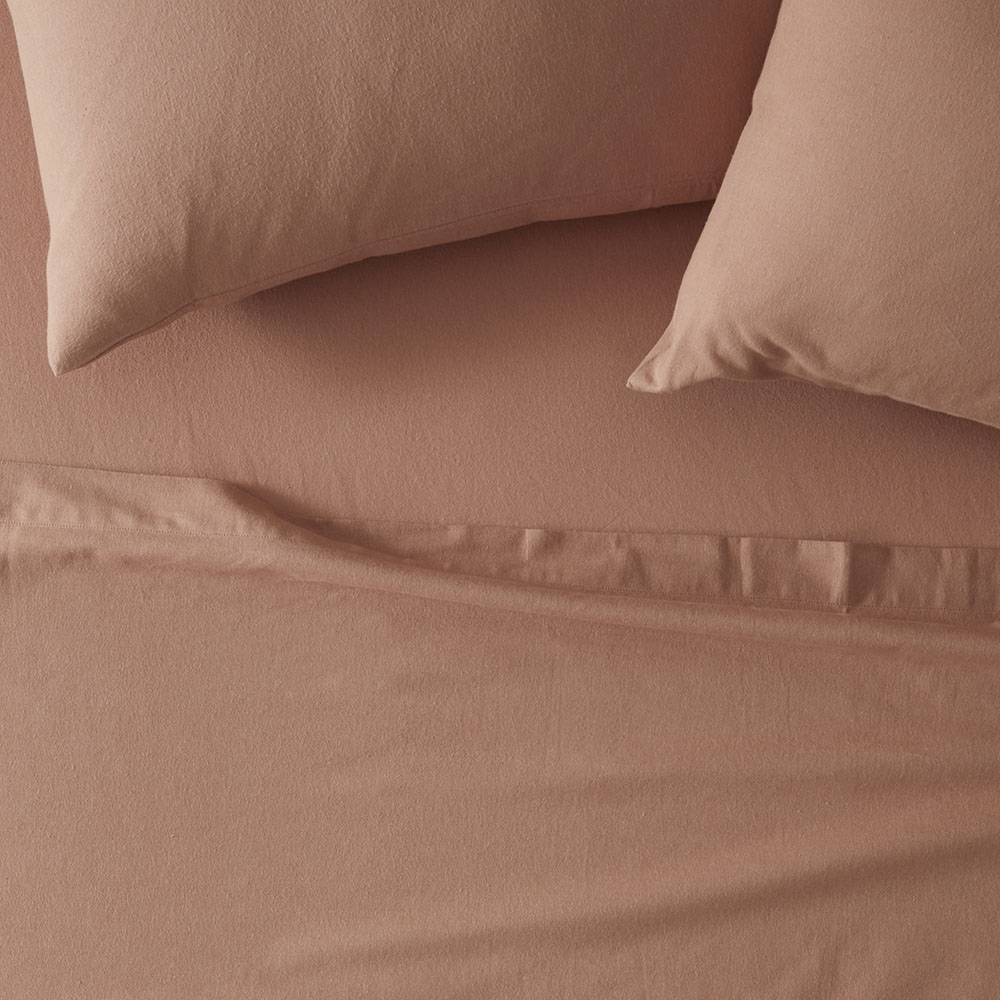 Flannelette Plain Clay Sheet Set | Adairs
