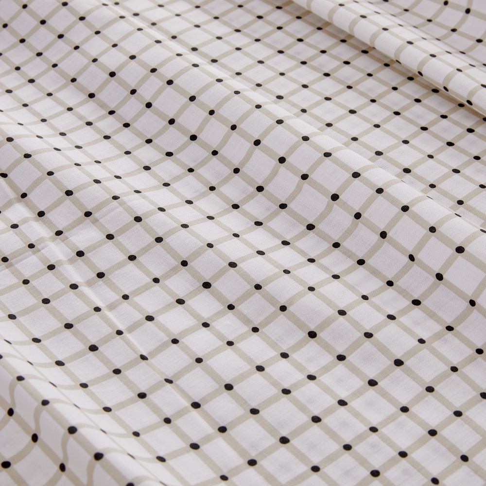 Natural Spot Printed Percale Sheet Set | Adairs