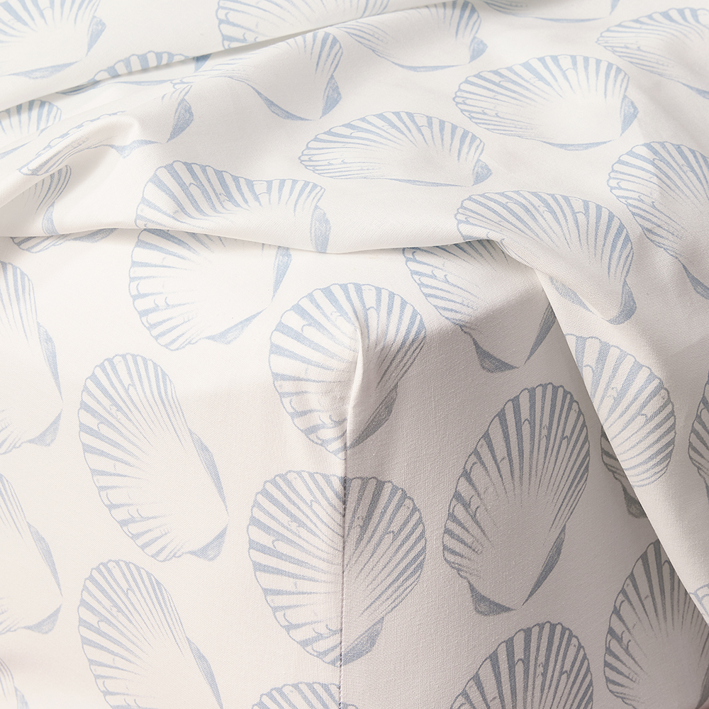 Seashells Printed Percale Sheet Set | Adairs