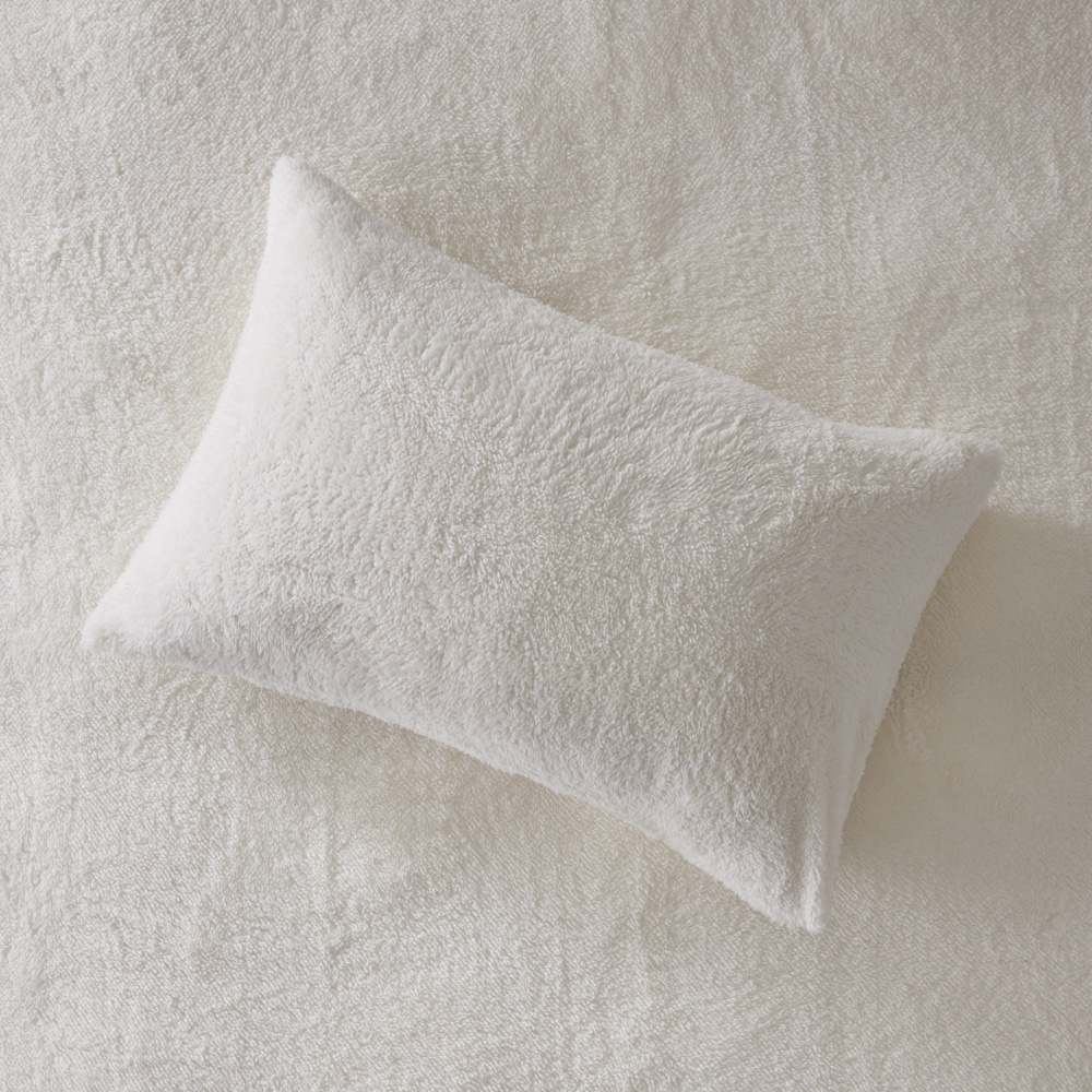 Sherpa Plain Off White Quilt Cover Set | Adairs