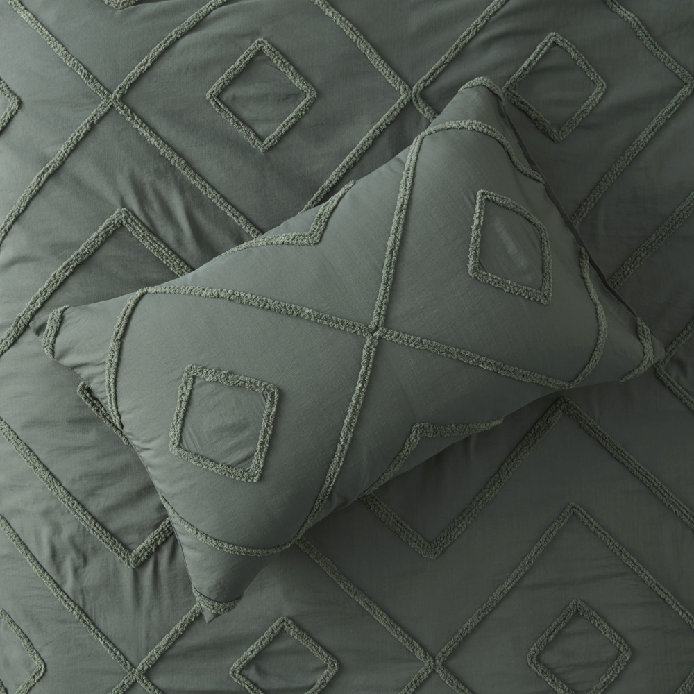 Jett Pine Tufted Quilt Cover Set | Adairs