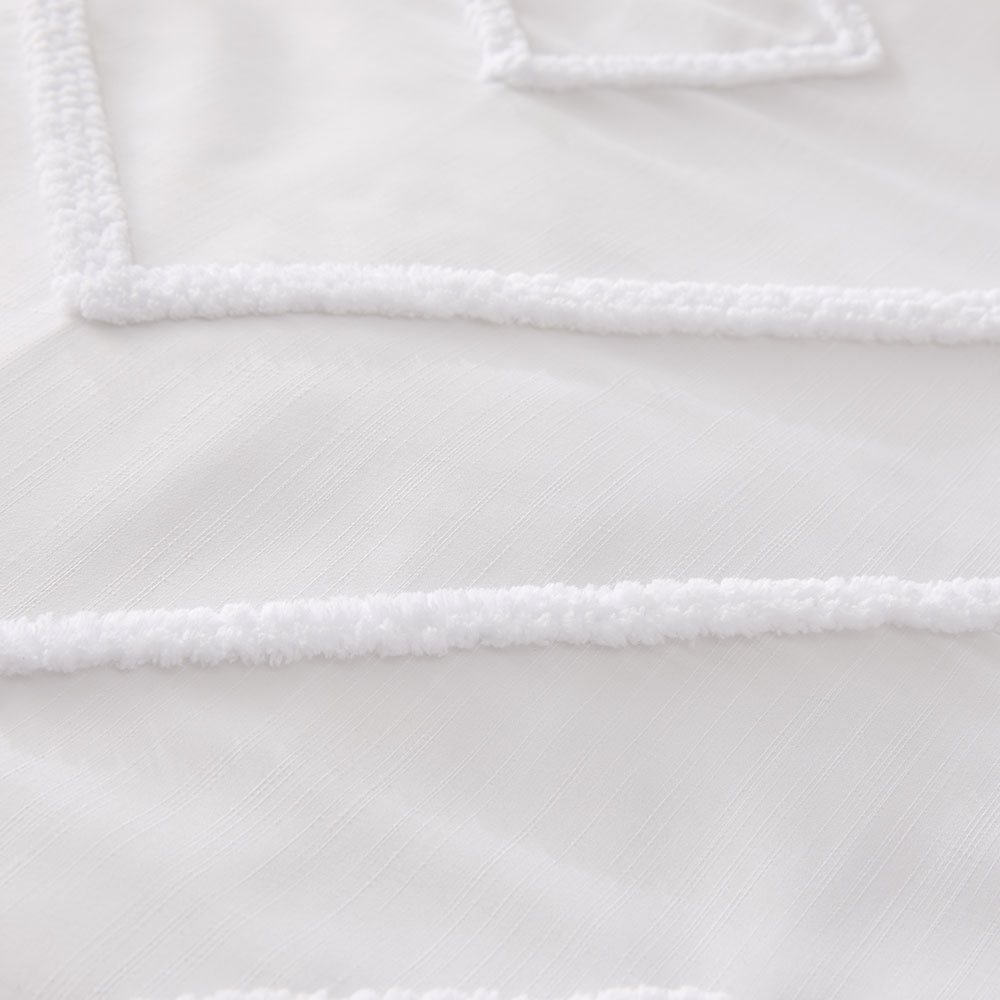 Jett White Tufted Quilt Cover Set | Adairs