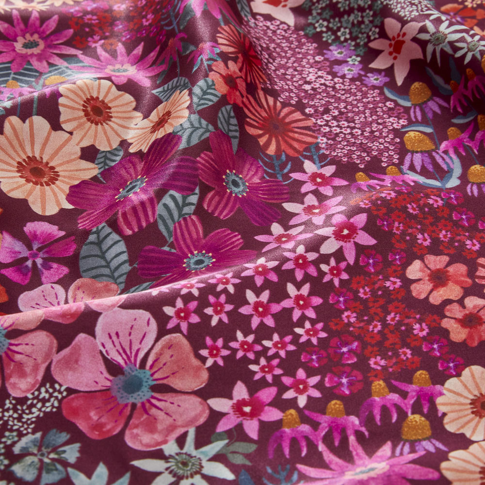 Berry Field Pure Silk Printed Pillowcase | Adairs