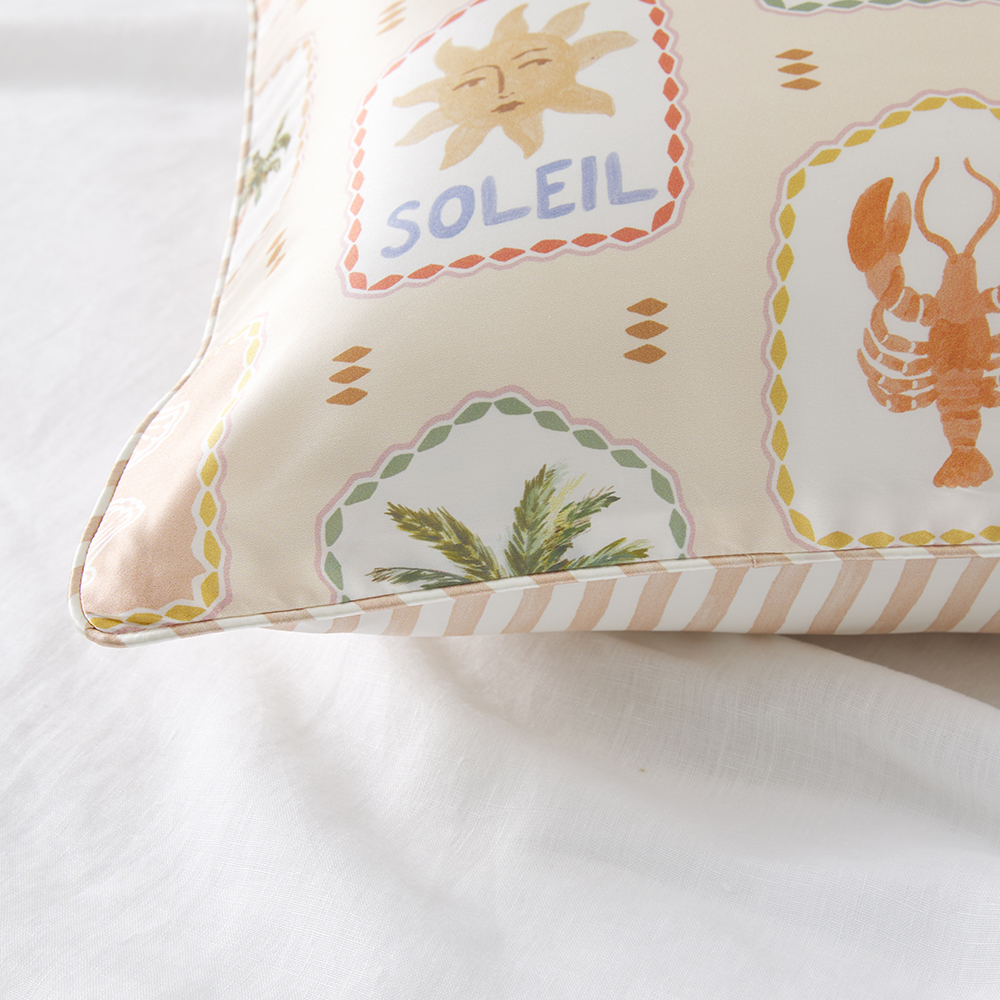 Soleil Pure Silk Printed Pillowcase | Adairs