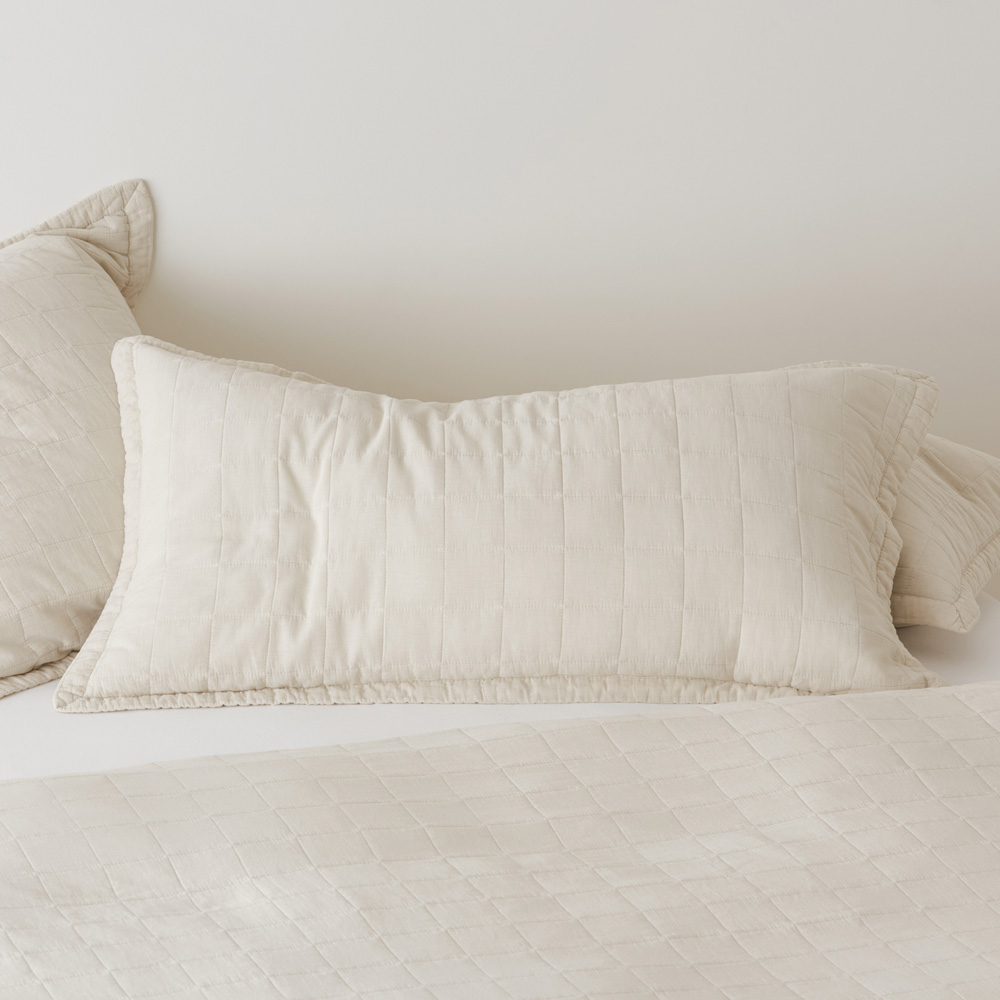 Mosman Sand Quilted Quilt Cover Separates | Adairs