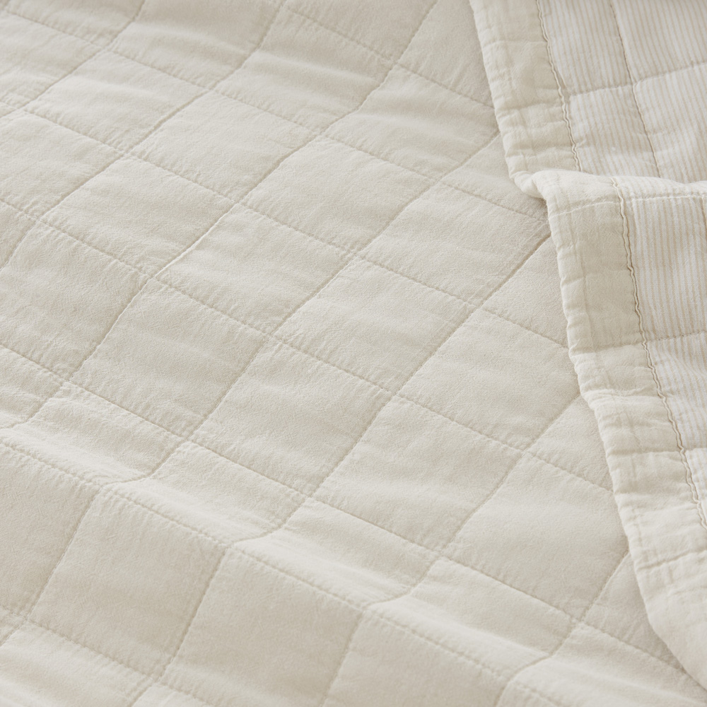 Mosman Sand Quilted Quilt Cover Separates | Adairs