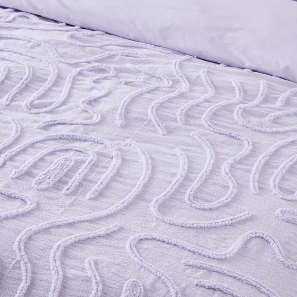 Swirl Lilac Tufted Quilt Cover Separates | Adairs