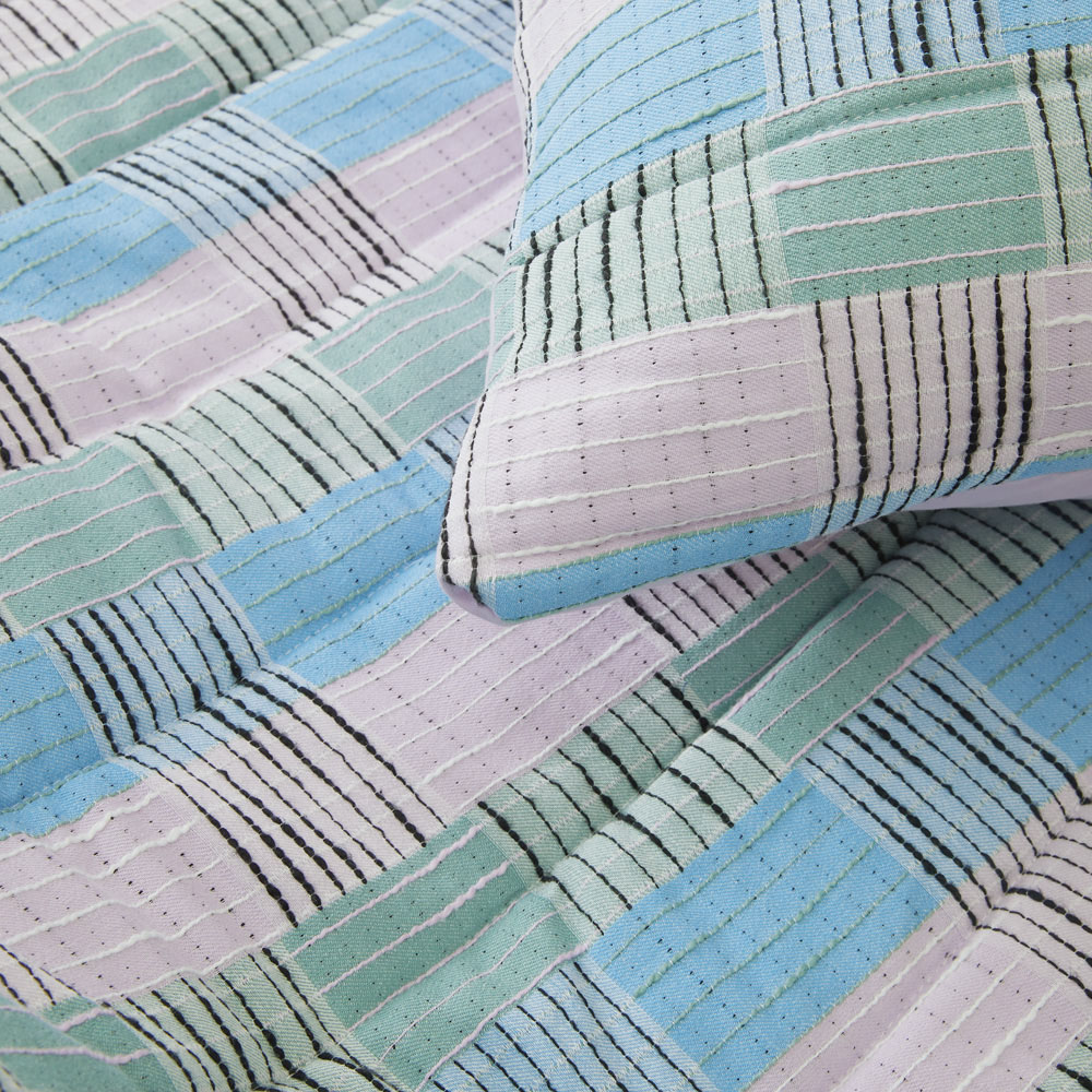Indie Lilac Check Quilted Coverlet Separates | Adairs