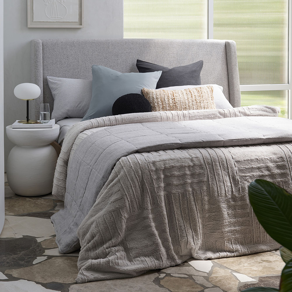 Stonewashed Cotton Cloud Stripe Quilt Cover Separates | Adairs