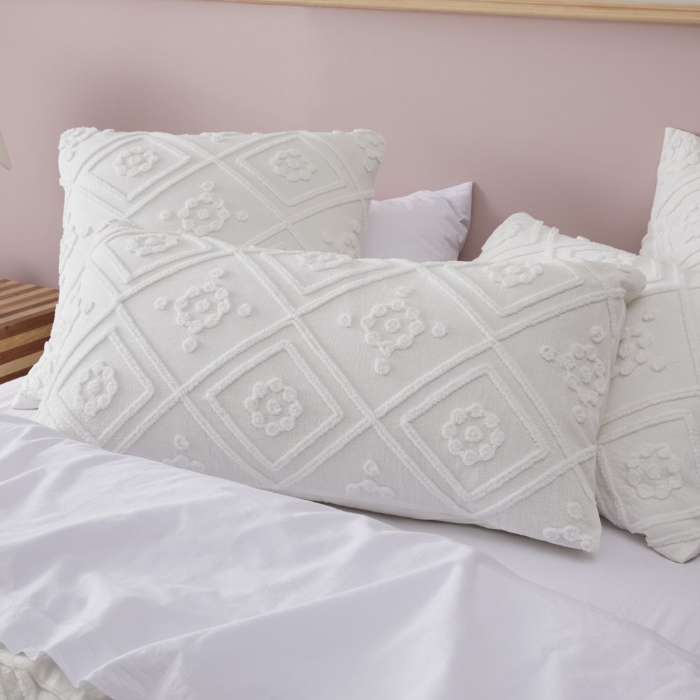 Anastasia White Tufted Quilt Cover Separates | Adairs