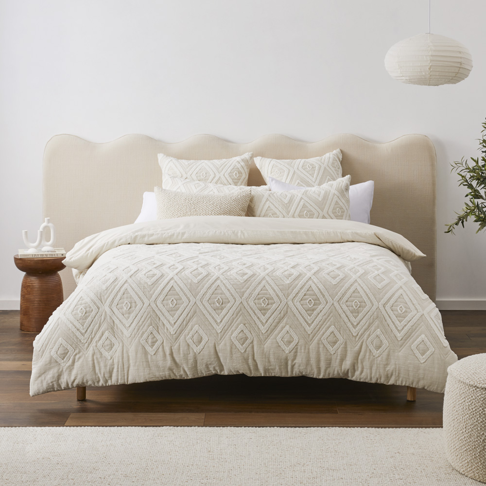 Bengal Tufted Natural Quilted Quilt Cover Separates | Adairs