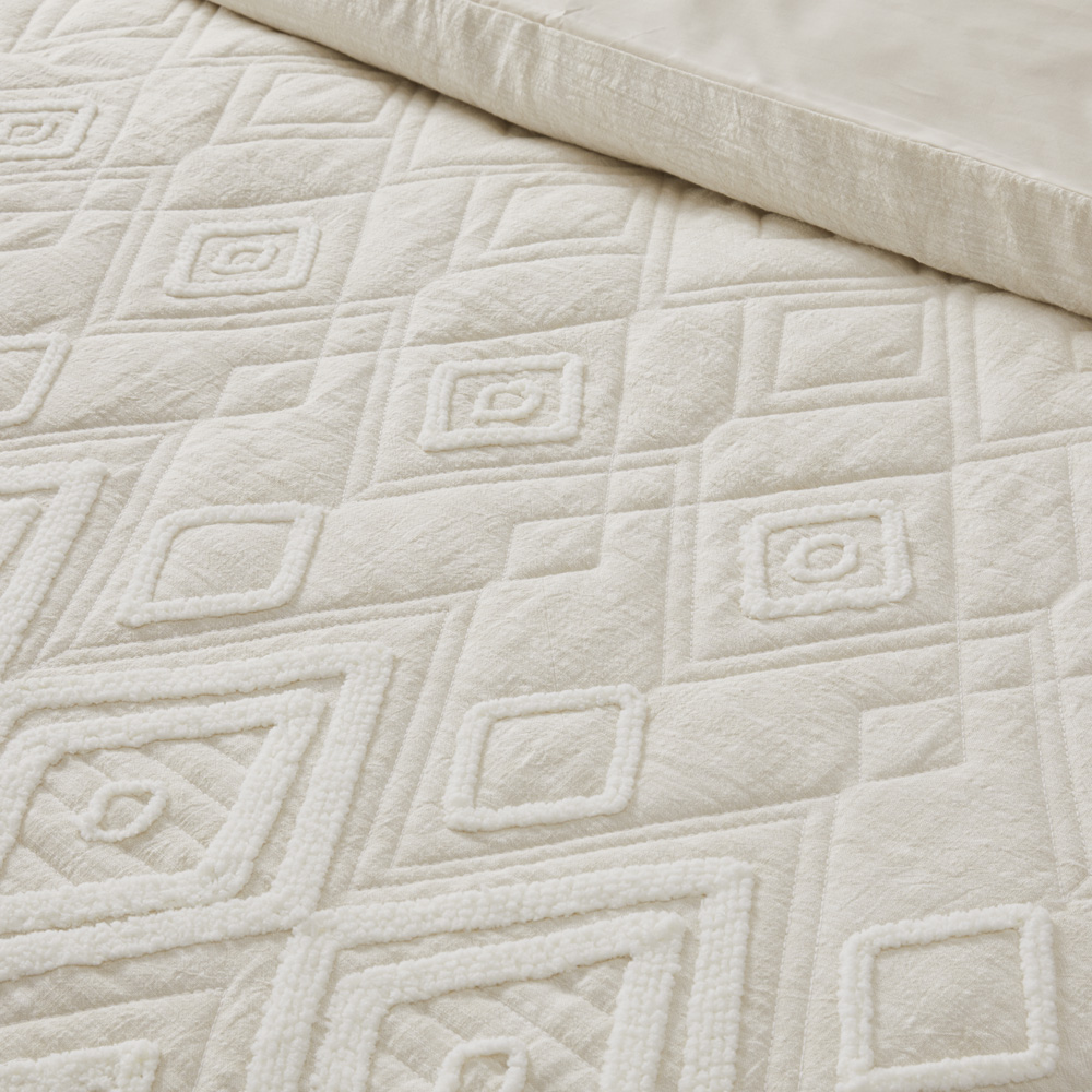 Bengal Tufted Natural Quilted Quilt Cover Separates | Adairs