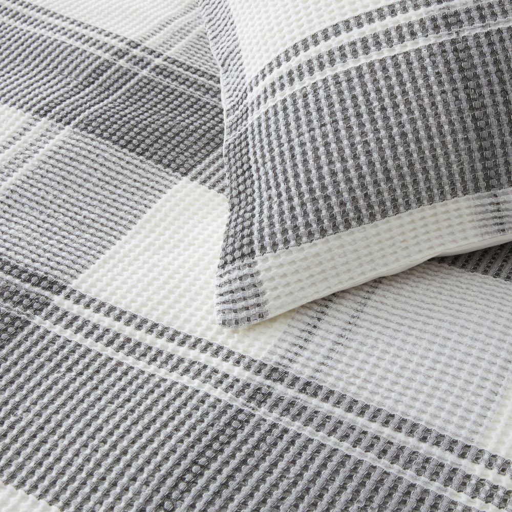 Perry Steel Waffle Quilt Cover Set + Separates | Adairs