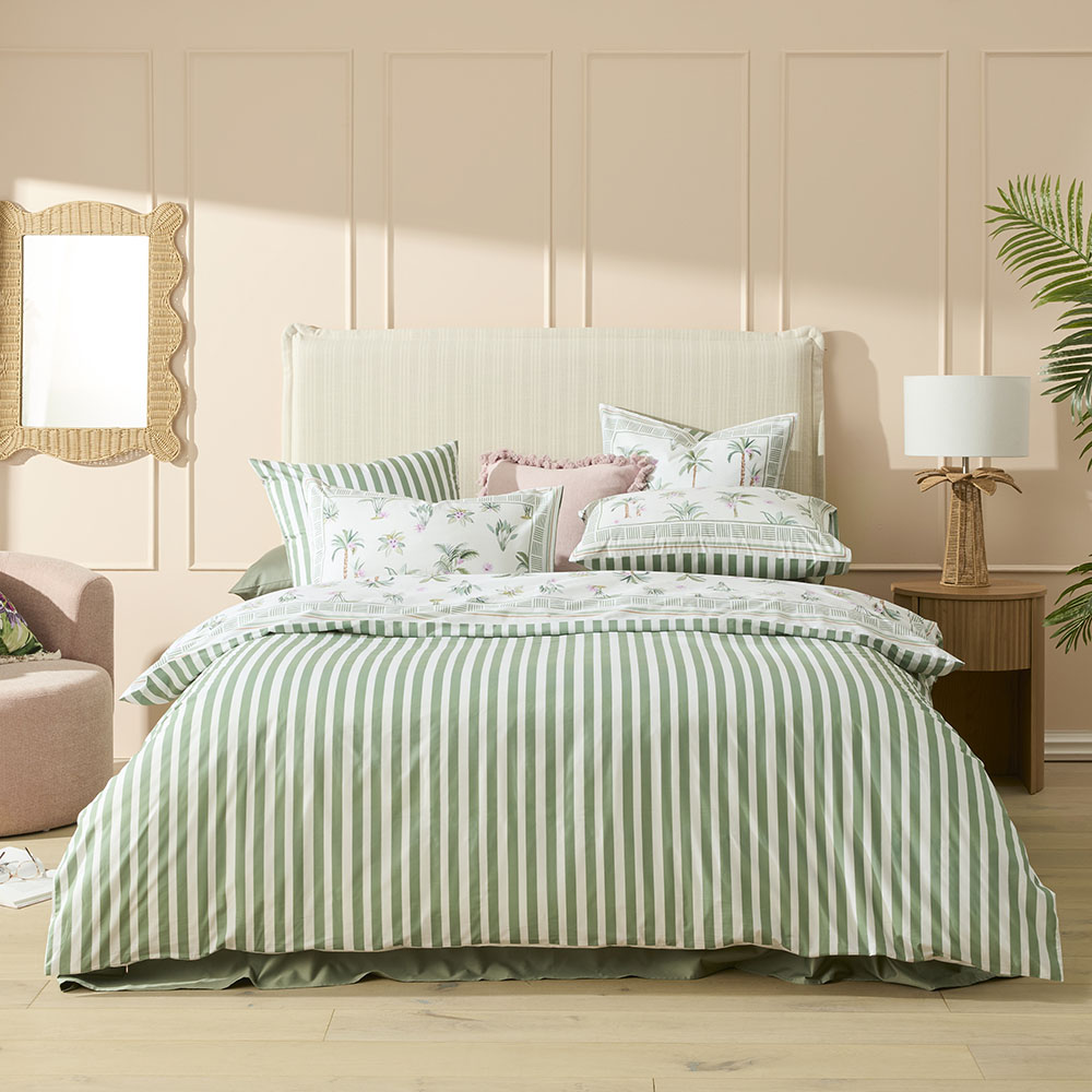 Botanical Garden Green Quilt Cover Set + Separates | Adairs