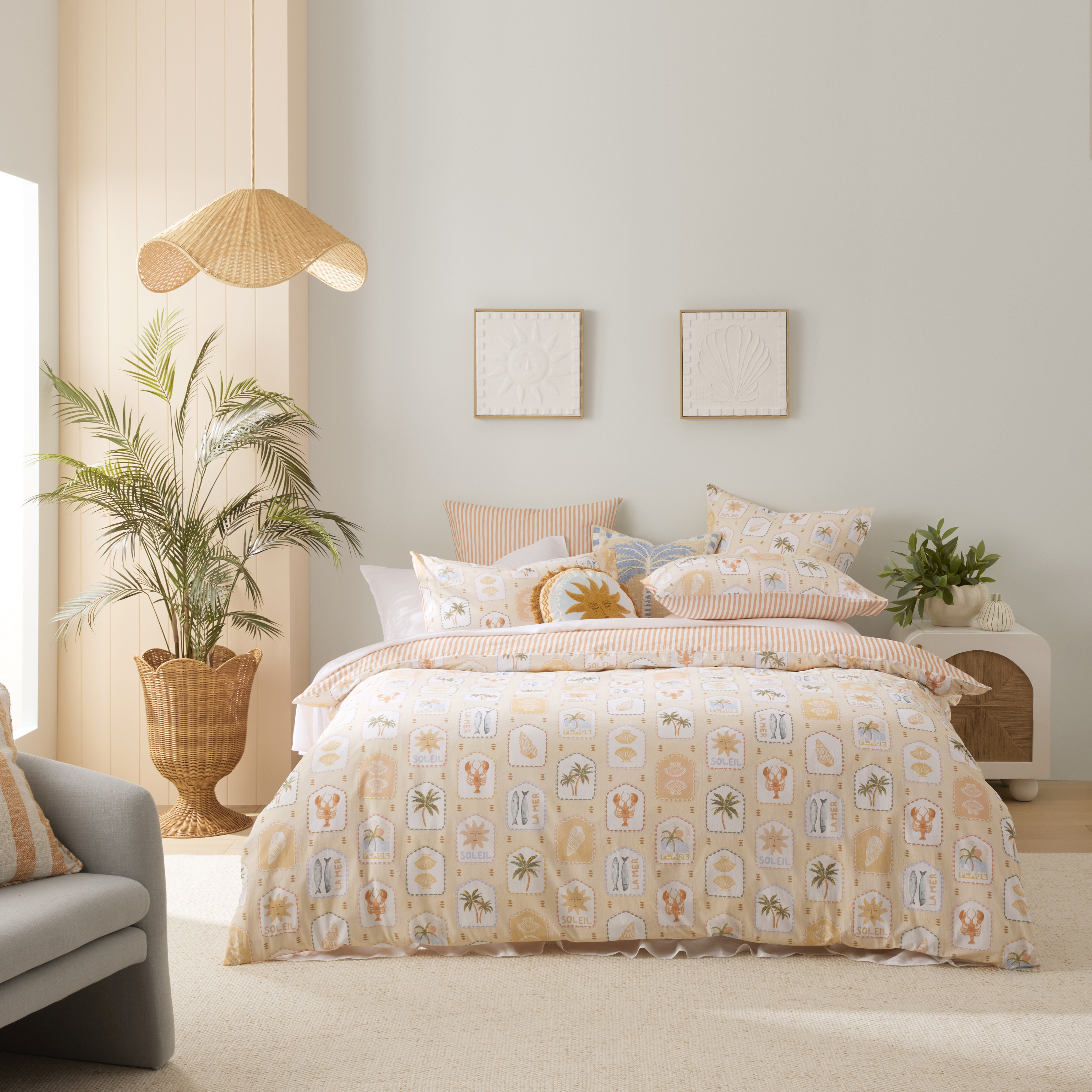 Soleil Pastel Rose Quilt Cover Set + Separates | Adairs