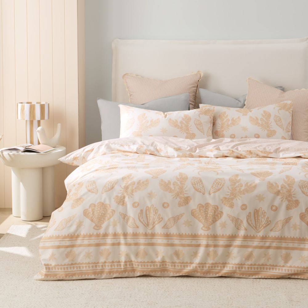 Kirra Pale Peach Quilt Cover Set | Adairs