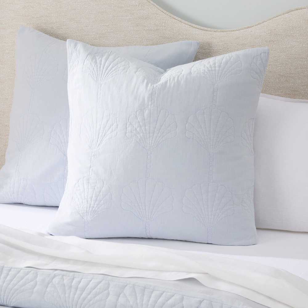 Mira Soft Blue Quilted Quilt Cover Separates | Adairs