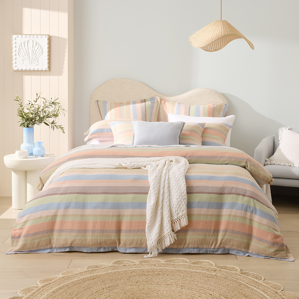 Abby Multi Stripe Quilt Cover Set + Separates | Adairs