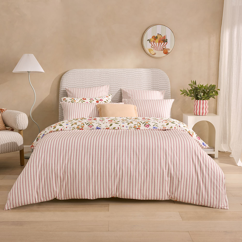 Frida Floral Apricot Quilt Cover Set + Separates | Adairs