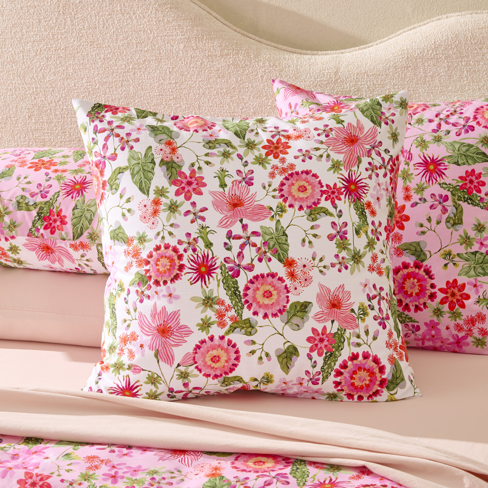 Sofia Floral Raspberry Quilt Cover Set + Separates | Adairs