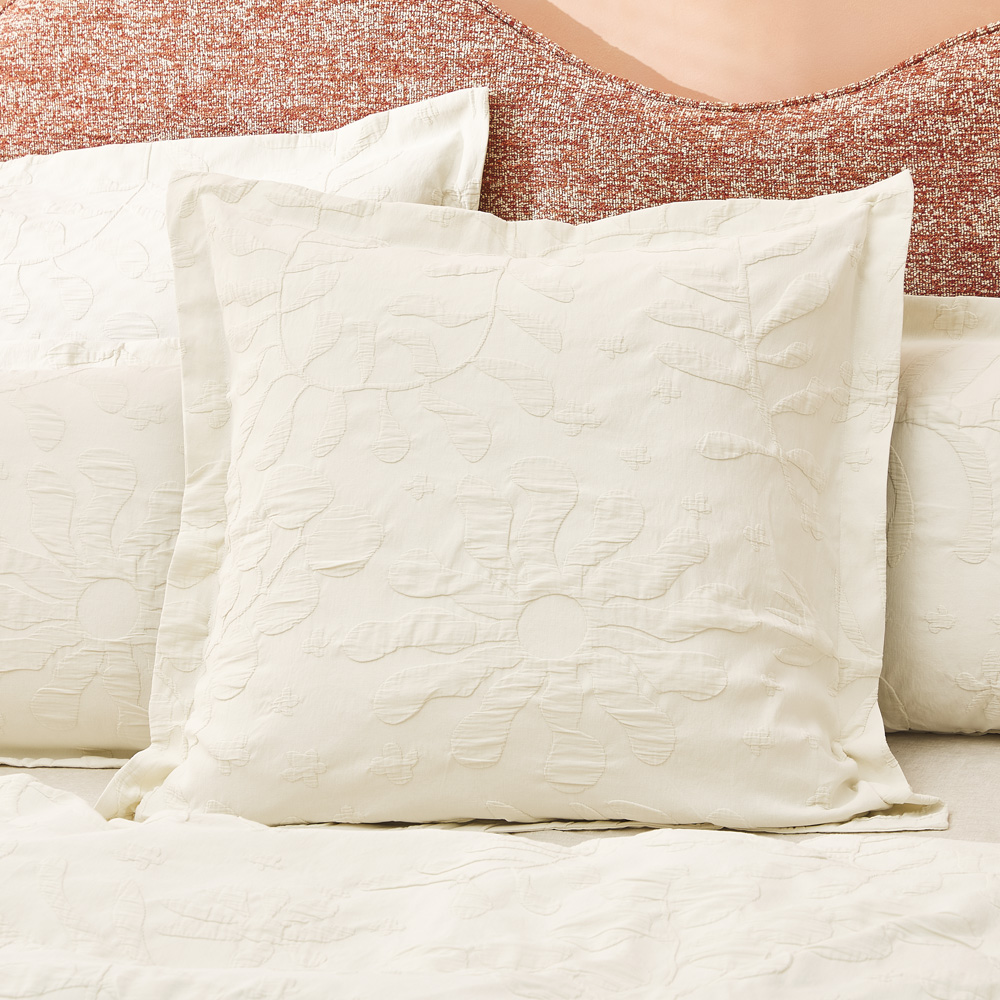 Imogen Off White Matelasse Quilt Cover Separates | Adairs