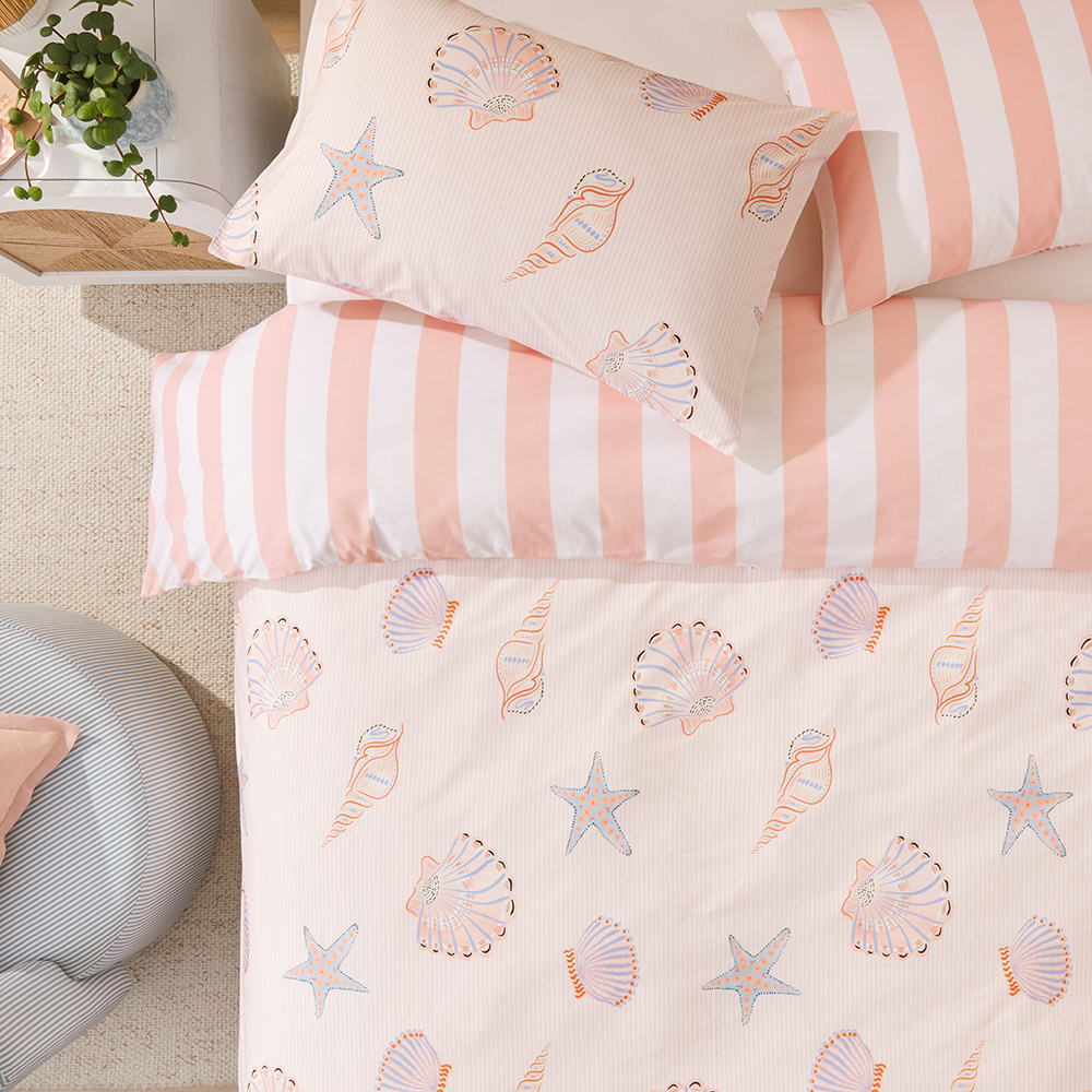 Seashells White Quilt Cover Set | Adairs