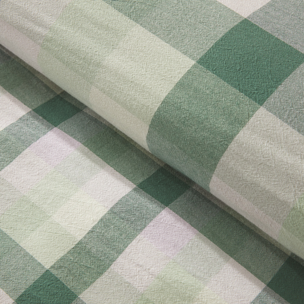 Yarn Dye Green Check Quilt Cover Set + Separates | Adairs