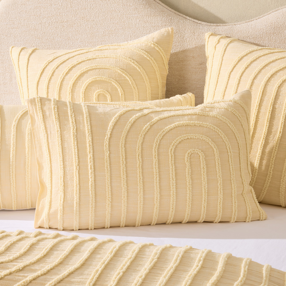 Kori Butter Tufted Pillowcases | Adairs