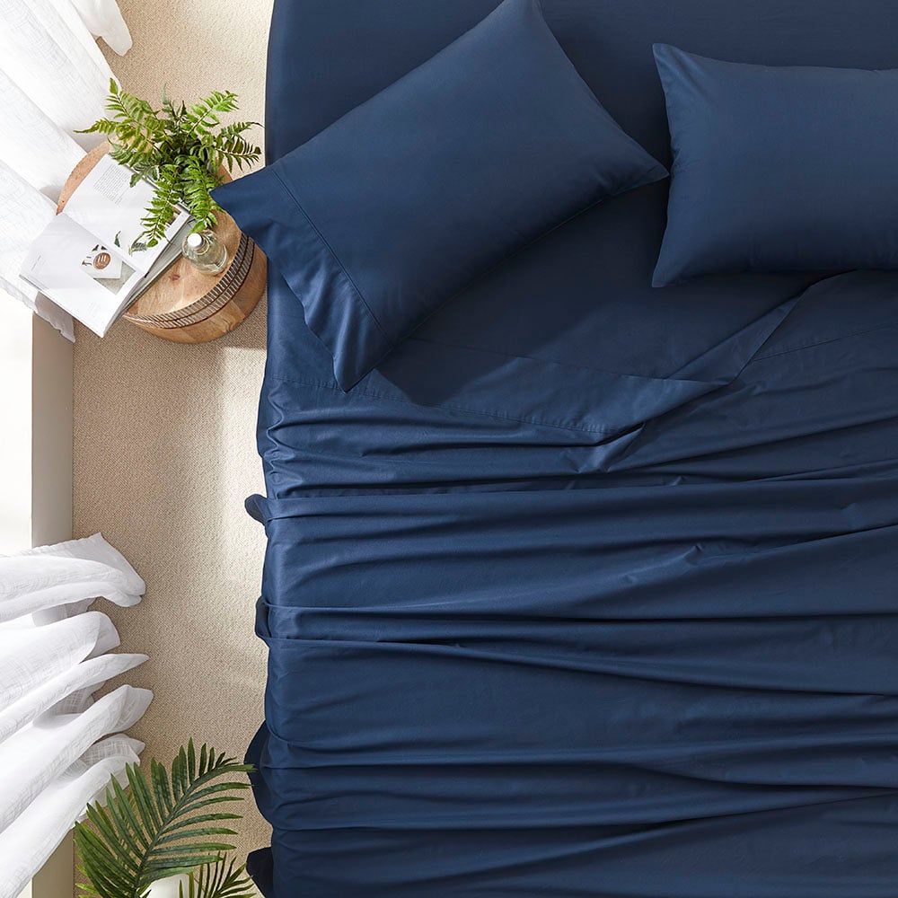 Worlds Softest Cotton Navy Sheet Set | Adairs
