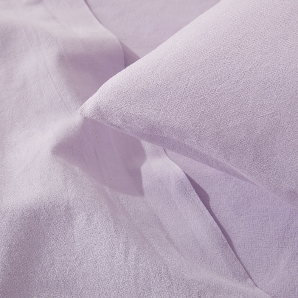 Stonewashed Cotton Lilac Sheet Separates | Adairs