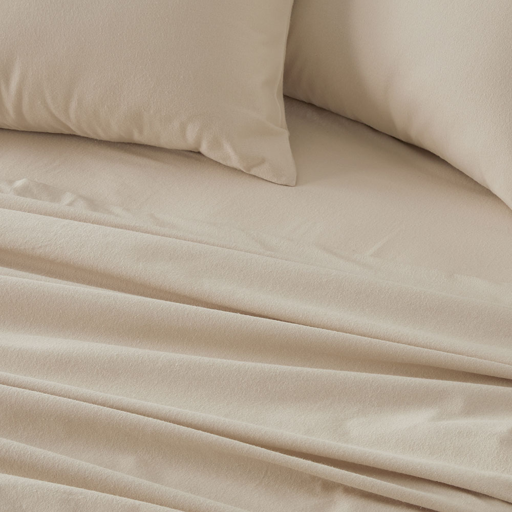 Flannelette Sand Plain Dye Sheet Set | Adairs