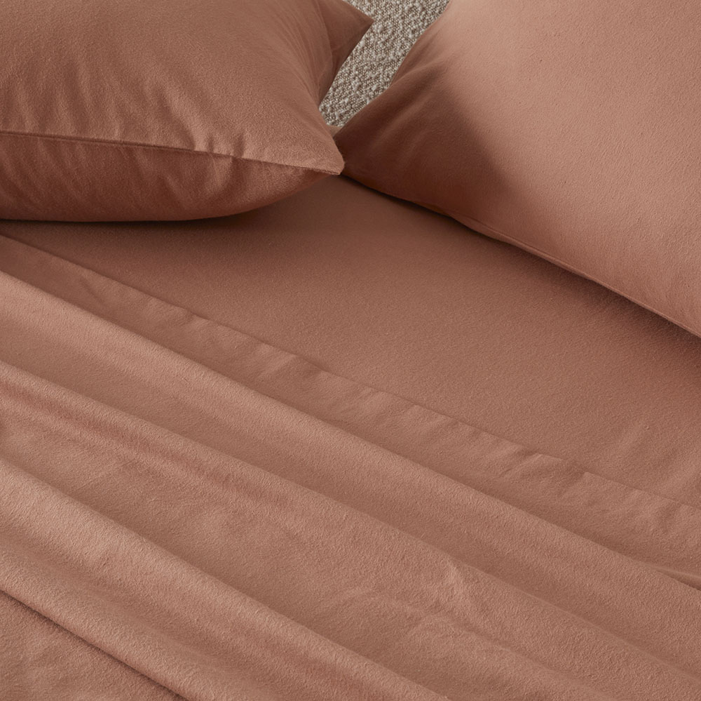 Flannelette Clay Plain Dye Sheet Set | Adairs