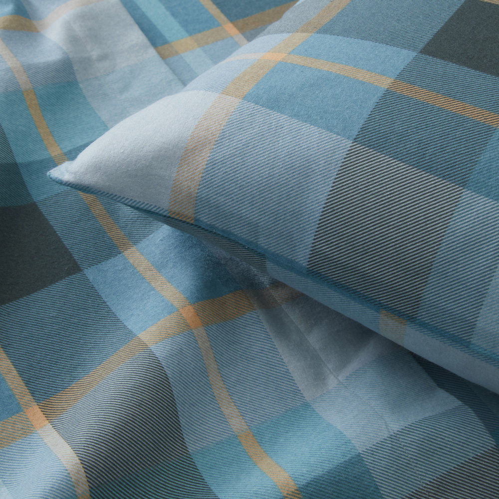 Flannelette Printed Stirling Check Sheet Set | Adairs