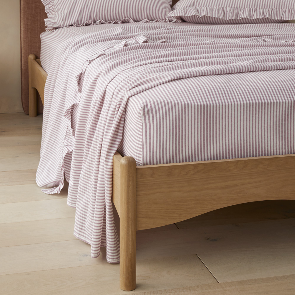 Ruffle Grape Stripe Sheet Set | Adairs