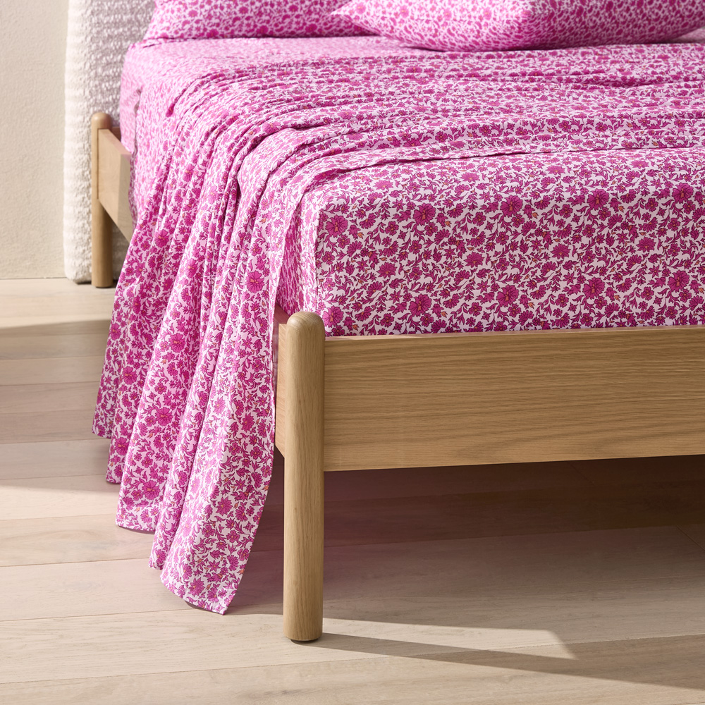 Samara Floral Boysenberry Sheet Set | Adairs