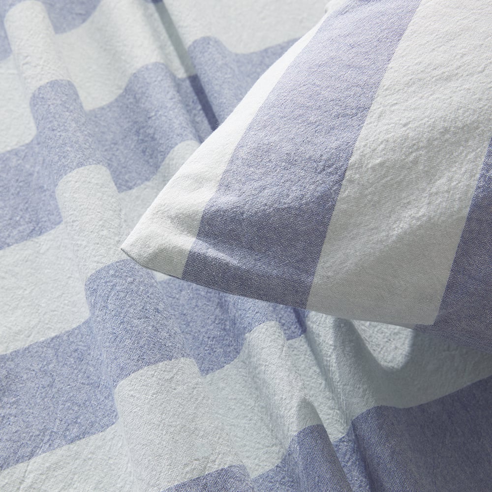 Stonewashed Cotton Blue Block Stripe Sheet Separates | Adairs