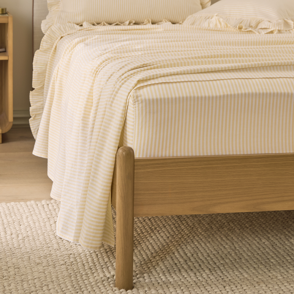 Ruffle Straw Stripe Sheet Set | Adairs