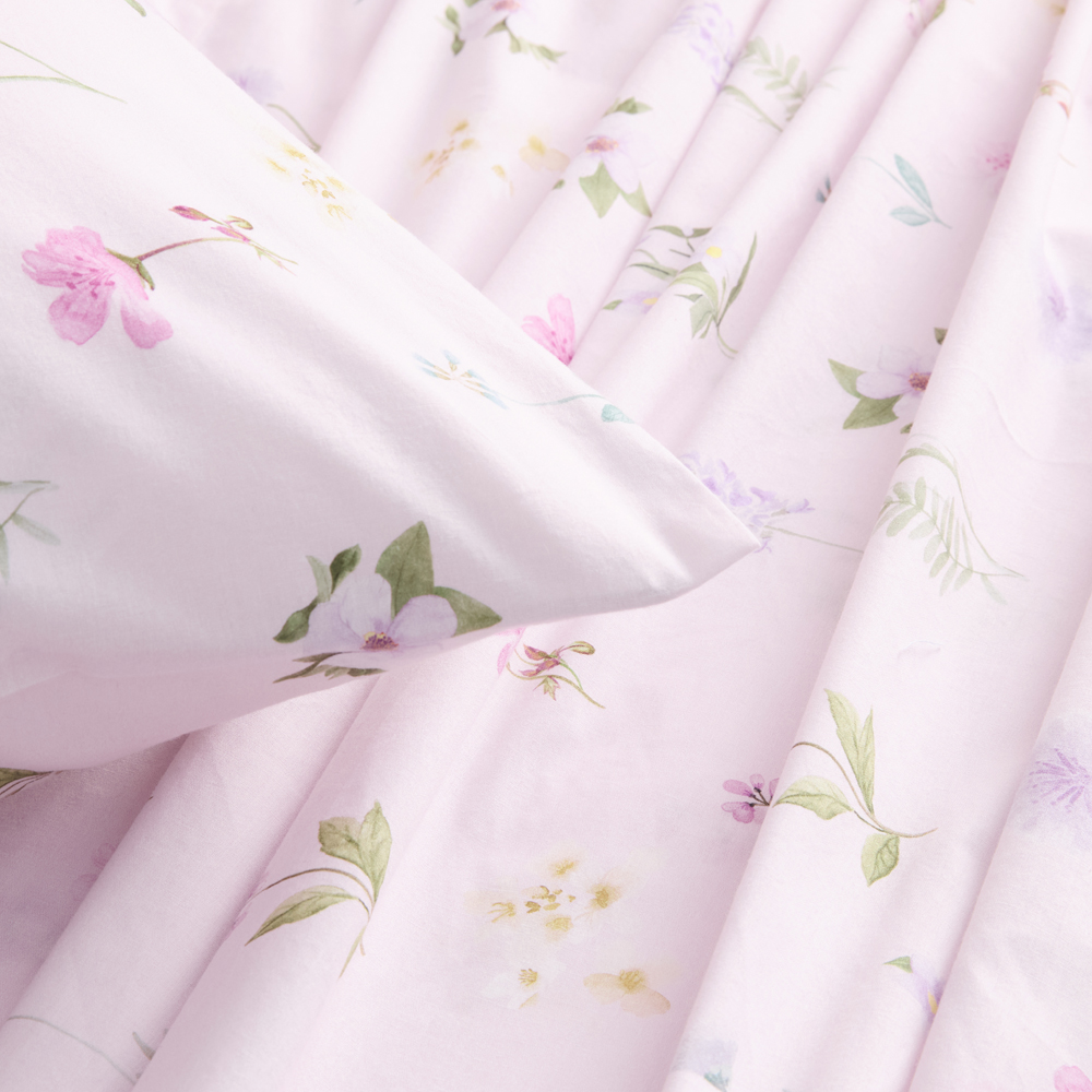Audrey Floral Soft Pink Sheet Set | Adairs