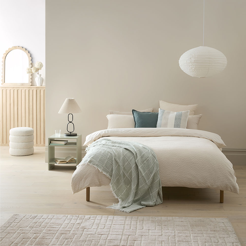 Aberdeen Snow Boucle Quilt Cover Set + Separates | Adairs