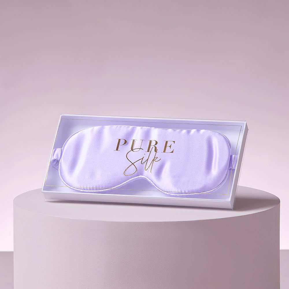 Pure Silk Lilac and Green Eye Mask | Adairs