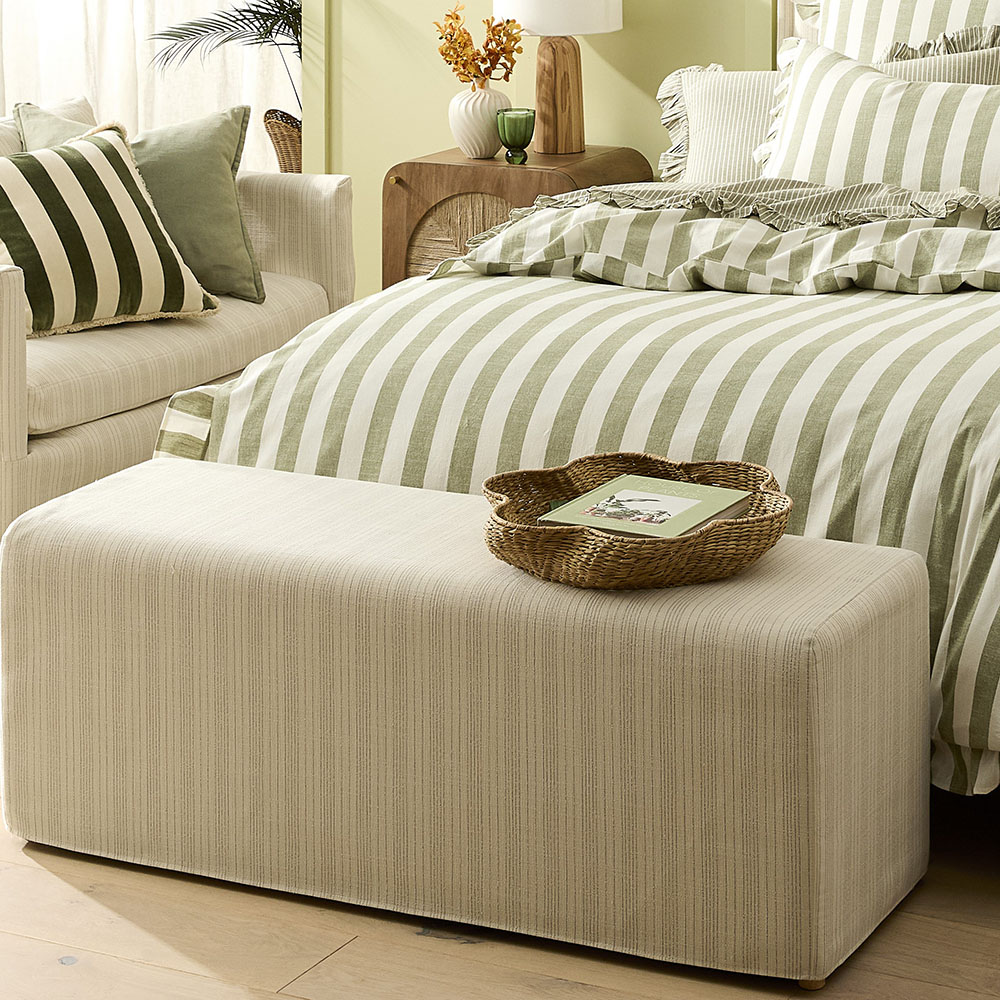 Stockholm Natural Stripe Bench Seat | Adairs