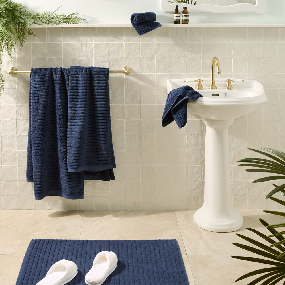 Miller Australian Cotton French Navy Towel Range | Adairs
